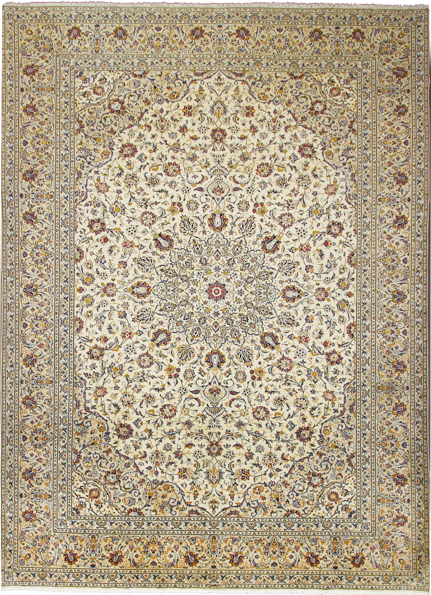 Keshan Persian rug 13'6"x9'8" ft – Handmade unique piece (ID 253007 ...