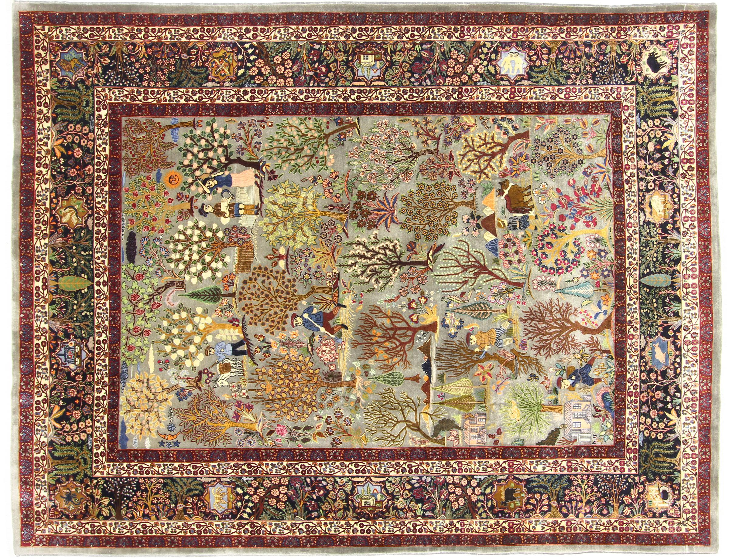 Semnan Antique 375x291 No181698 | UniqRugs: Oriental Rugs in